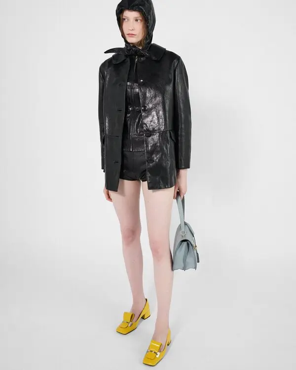 Prada Leather Caban Jacket