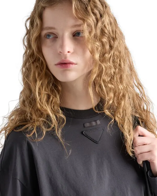 Prada Long-sleeved Jersey T-shirt