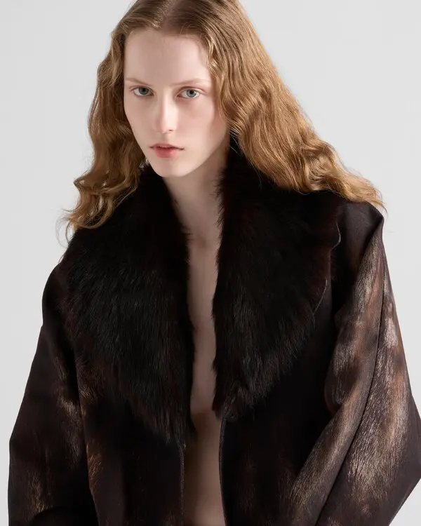 Prada Single-breasted Printed Drill Coat