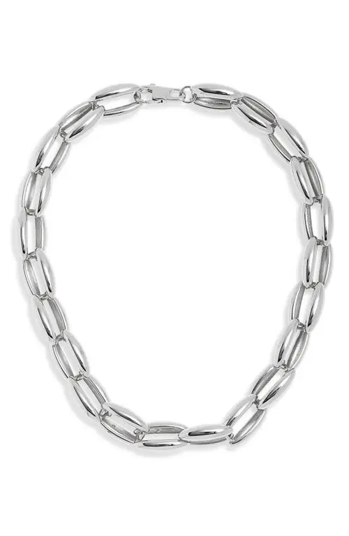 LUV AJ The Positano Chain Necklace - Silver