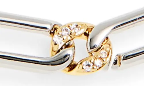 LUV AJ The Two-tone Pavé Chain Necklace