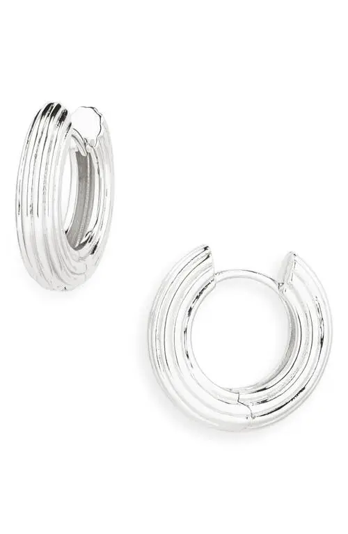 LUV AJ Almalfi Mini Ridge Huggie Hoop Earrings