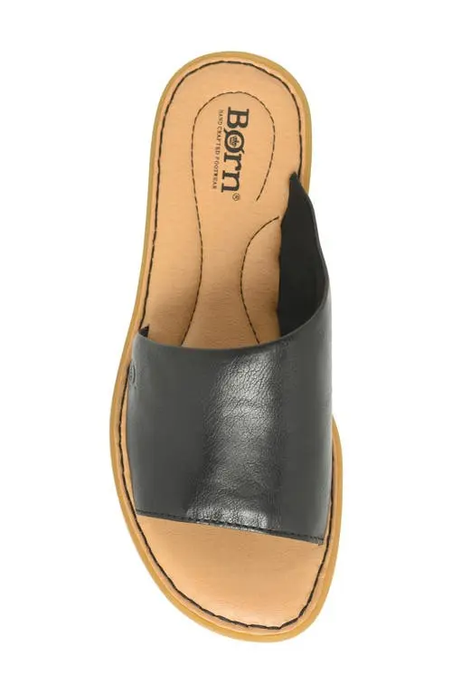 BØRN Izabel Slide Sandal - Black Leather