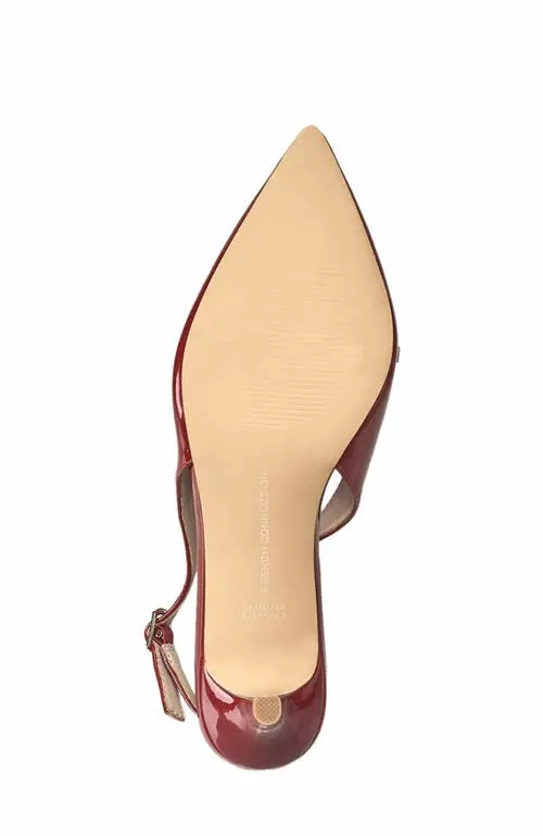 French Connection Quinny Slingback Kitten Heel With Bow Detailing - Redpt