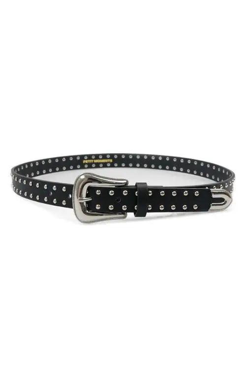 PETIT MOMENTS Studded Belt - Black/ Silver