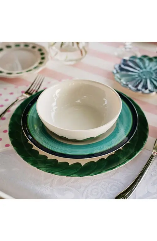 VIETRI Lisbon Brushstroke Dinner Plate - Green