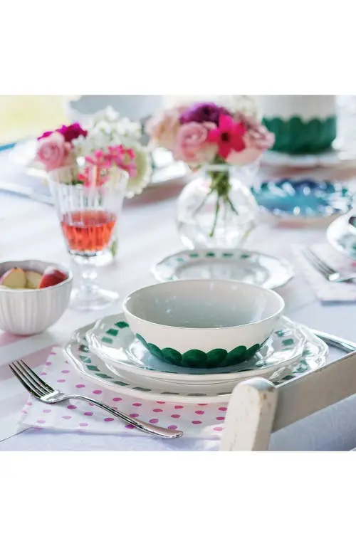 VIETRI Lisbon Brushstroke Cereal Bowl - Green