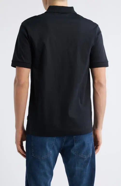 BOSS Phillipson Mercerized Cotton Polo - Black