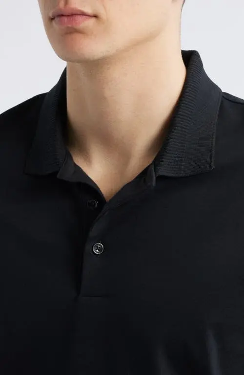 BOSS Phillipson Mercerized Cotton Polo - Black