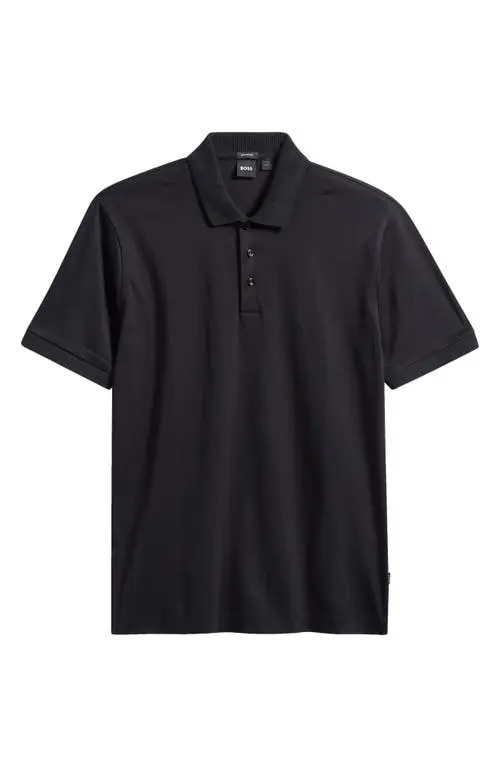 BOSS Phillipson Mercerized Cotton Polo - Black