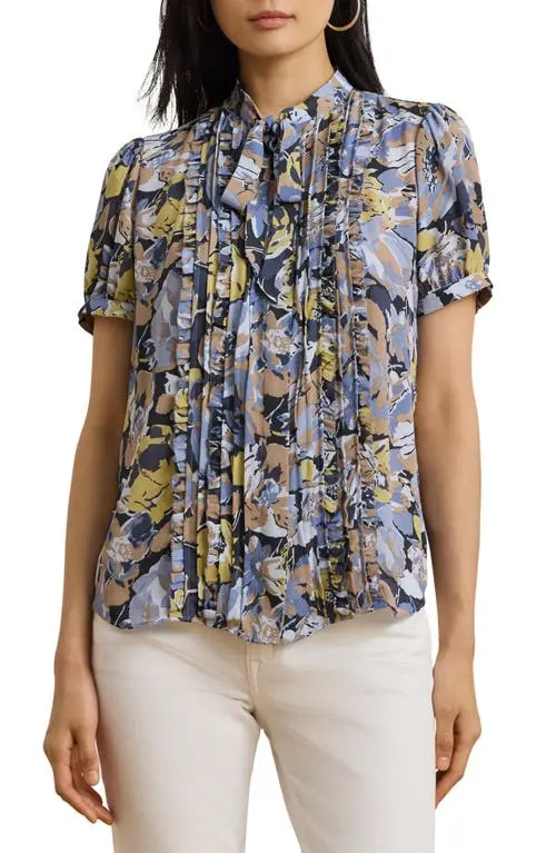 Ralph Lauren Floral Ruffle Georgette Top