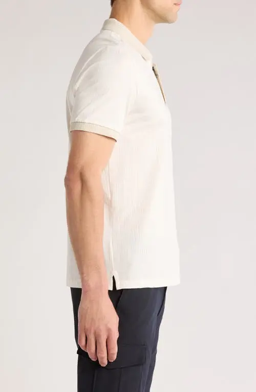 Robert Barakett Whistler Half Zip Polo - White