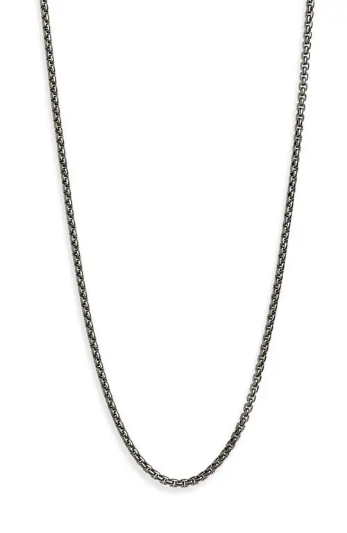 John Hardy Box Chain Necklace - Dark Silver