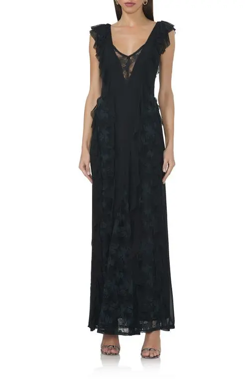 AFRM Trista Lace Inset Maxi Dress