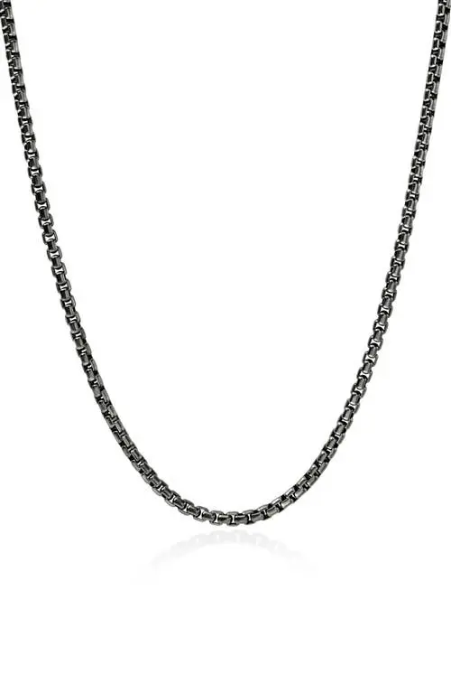 John Hardy Box Chain Necklace - Dark Silver