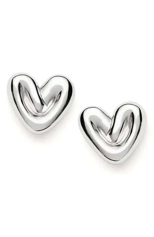 MISSOMA Puffy Heart Stud Earrings - Silver