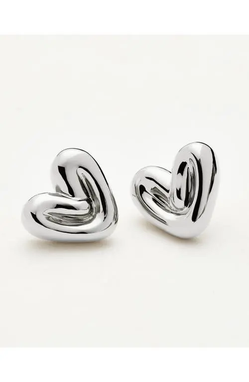 MISSOMA Puffy Heart Stud Earrings - Silver