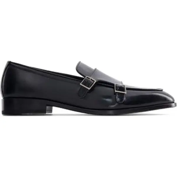 ANTHONY VEER Beaumont Double Monk - Obisidian Black Leather