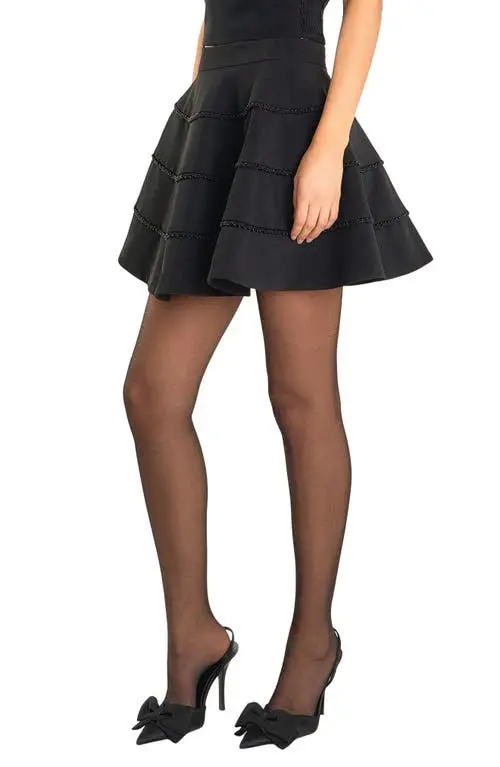 Endless Rose Bead Detail Mini Skirt