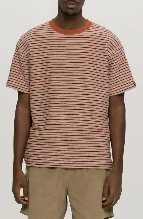 MAUI & SONS Dobby Days Oversize Stripe T-shirt - Hibiscus