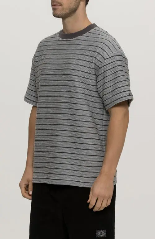MAUI & SONS Dobby Days Oversize Stripe T-shirt - Iron