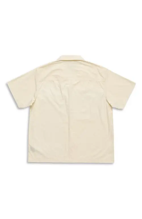 MAUI & SONS Elements Jacquard Tape Cotton Camp Shirt - Cream