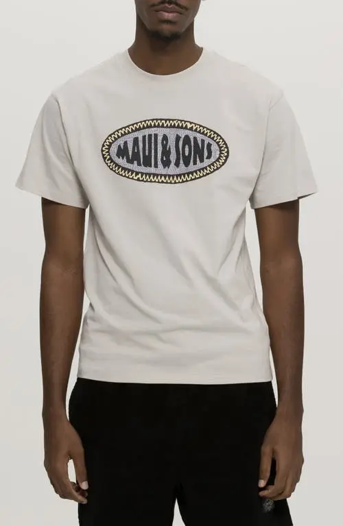 MAUI & SONS Madras Rad Graphic T-shirt - Cement