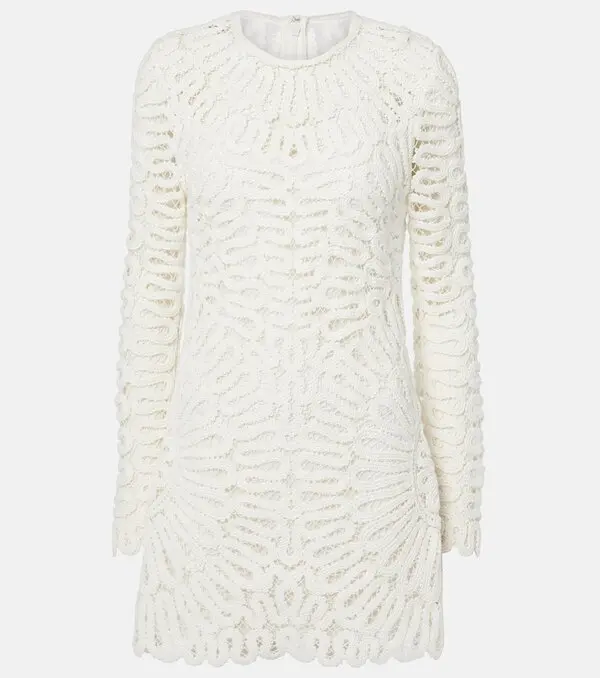Simkhai Mccall Crochet Mini Dress - White