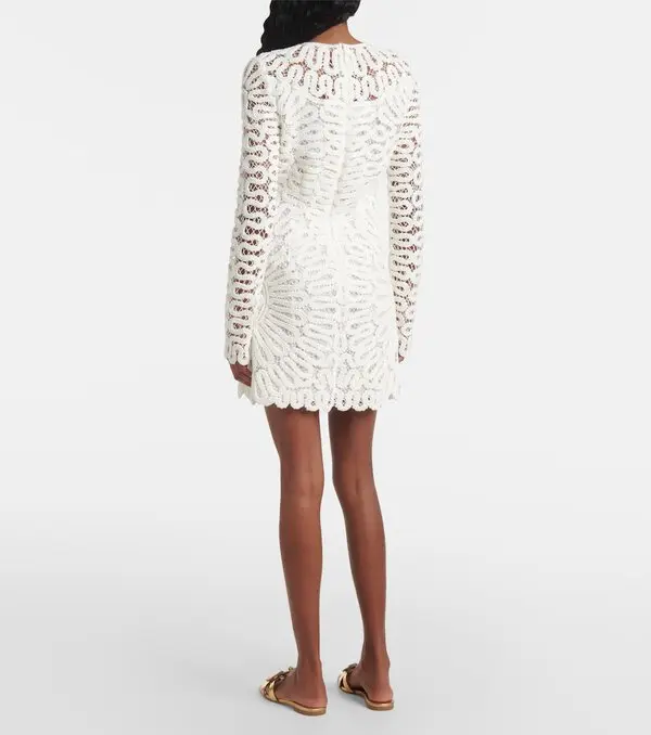 Simkhai Mccall Crochet Mini Dress - White