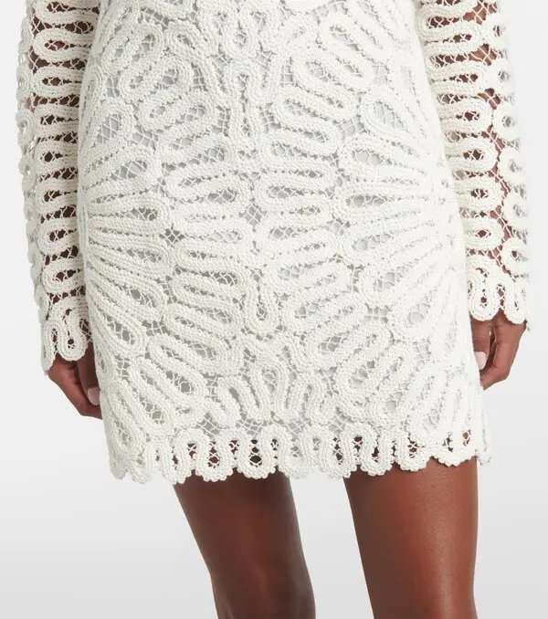 Simkhai Mccall Crochet Mini Dress - White