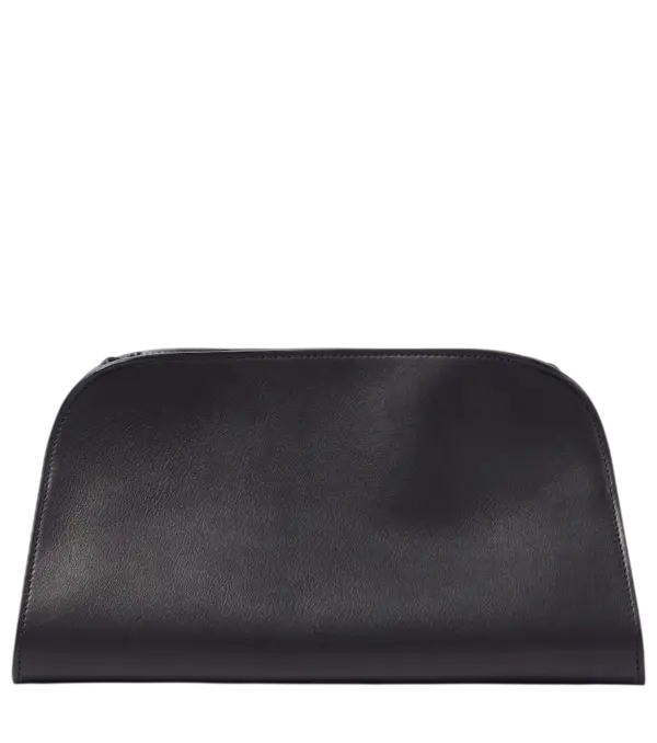 THE ROW Peggy Small Leather Shoulder Bag - Black