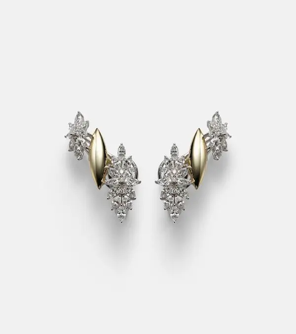 Yeprem En Strada 18kt Yellow And White Diamond Earrings - Gold