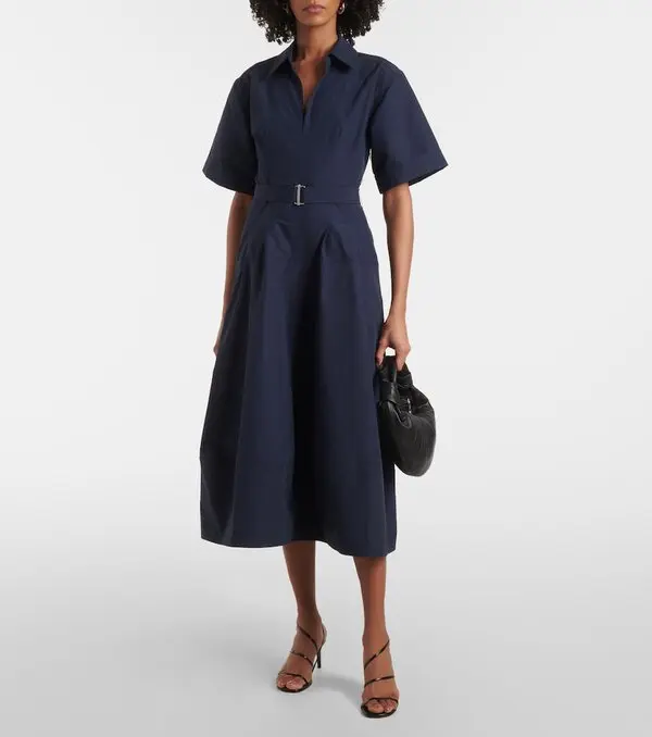 Simkhai Deanna Belted Midi Dress - Blue