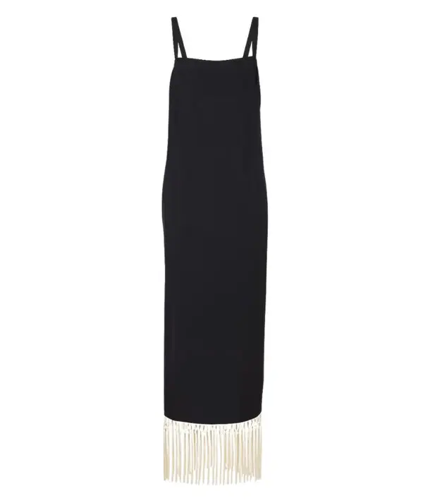 TALLER MARMO Palermo Fringed Maxi Dress - Black