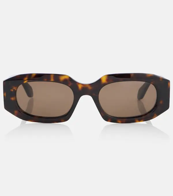 Alaïa Rectangular Acetate Sunglasses - Brown