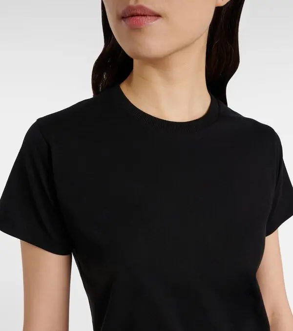 THE ROW Florie Cotton Jersey T-shirt - Black