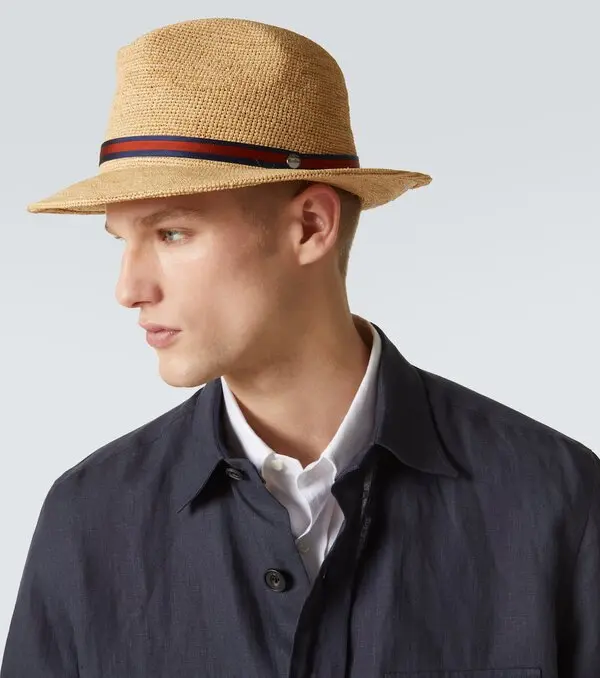Borsalino Argentina Crochet Straw Panama Hat