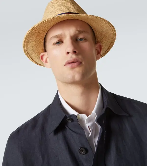 Borsalino Argentina Crochet Straw Panama Hat