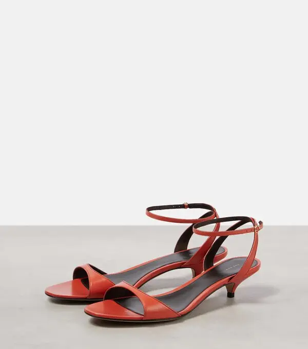THE ROW Vika 35 Leather Sandals - Orange
