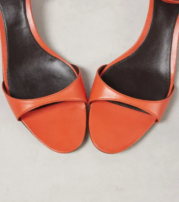 THE ROW Vika 35 Leather Sandals - Orange