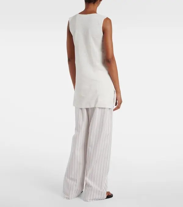 THE ROW Jaylen Linen And Cotton-blend Top