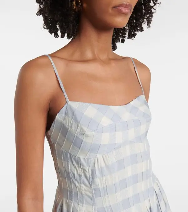 Simkhai Kittiya Gingham Cotton Midi Dress