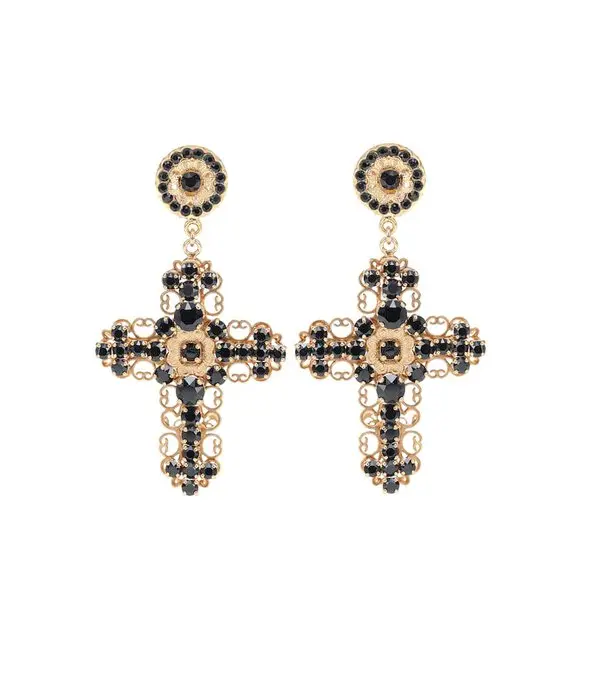Dolce & Gabbana Crystal Clip-on Earrings - Gold