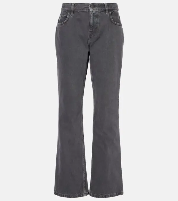 THE ROW Lyndsey Low-rise Straight Jeans - Black
