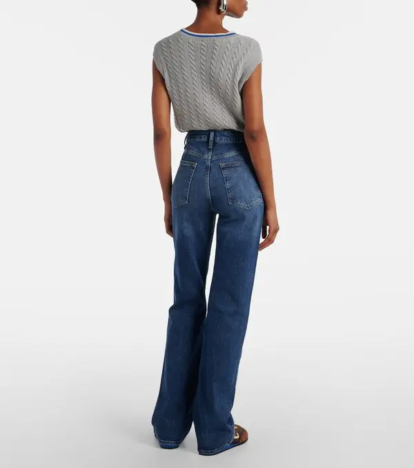 FRAME Arrow High-rise Bootcut Jeans - Blue