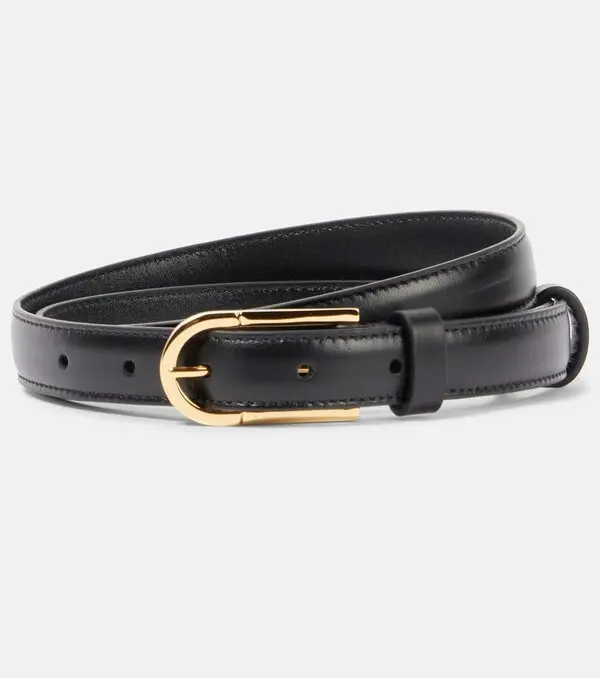 THE ROW Leather Belt - Black