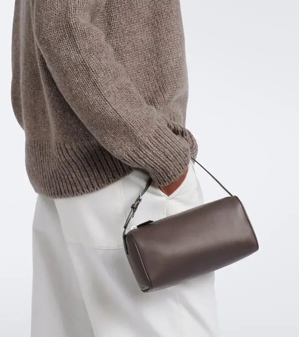 THE ROW 90s Leather Top Handle Bag - Brown