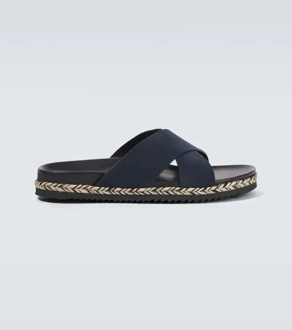 Frescobol Carioca Breno Suede Espadrille Sandals - Blue