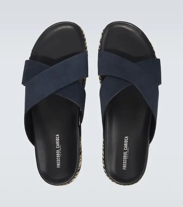 Frescobol Carioca Breno Suede Espadrille Sandals - Blue