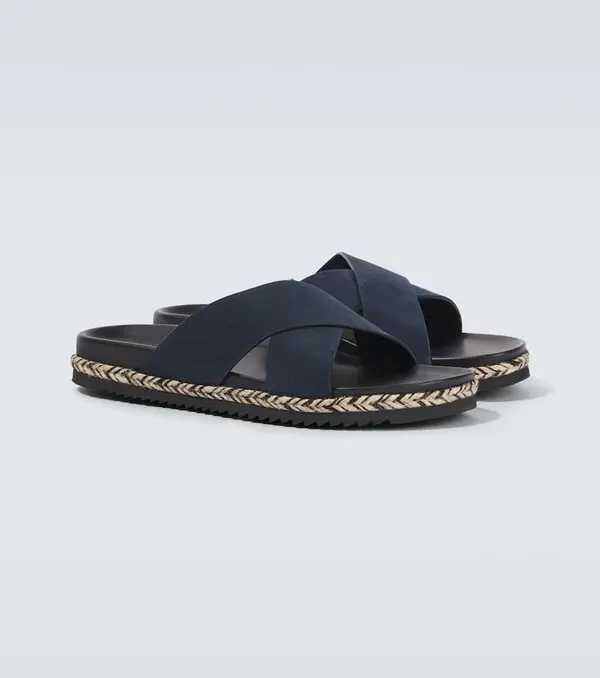 Frescobol Carioca Breno Suede Espadrille Sandals - Blue